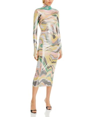 AFRM Shailene Turtleneck Midi Dress | Bloomingdale's