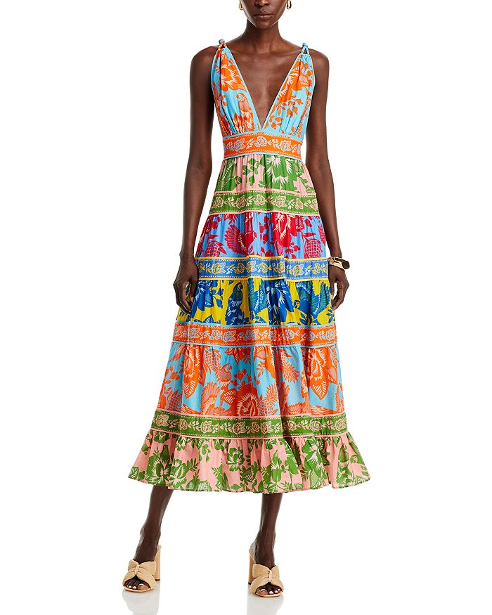 FARM Rio Lace Garden Color Blocked Dress | Bloomingdale's
