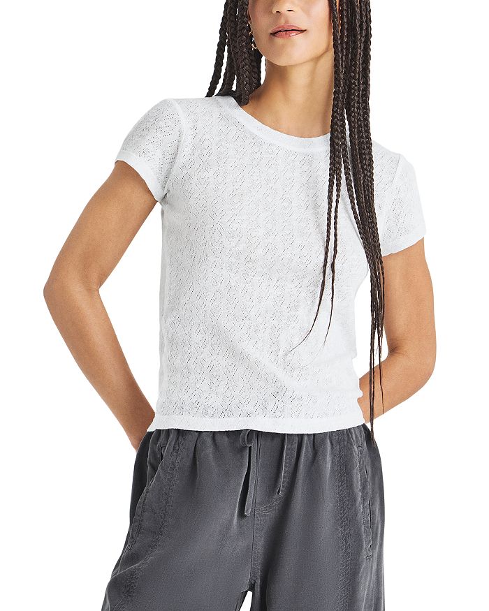 Splendid Montecito Pointelle Tee | Bloomingdale's