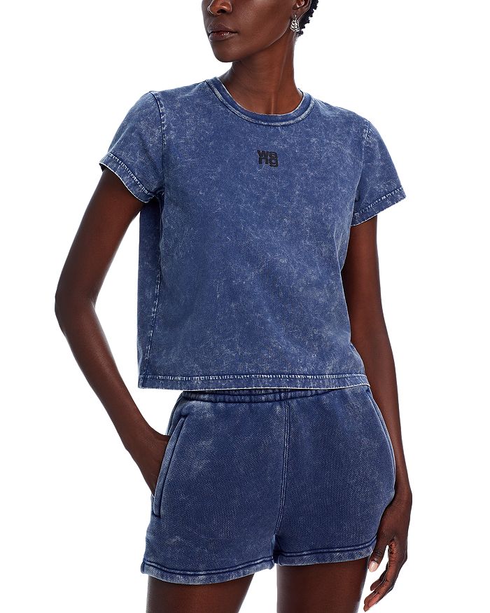 alexanderwang.t Essential Shrunk Logo Tee | Bloomingdale's