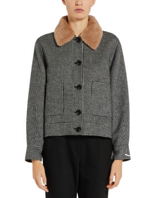 Marella Morris Removable Collar Cropped Pea Coat | Bloomingdale's