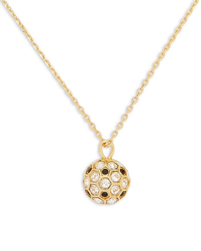 kate spade new york Pavé Soccer Ball Mini Pendant Necklace, 16"-19 ...