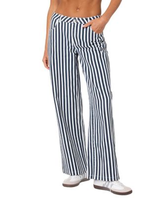Edikted Striped Low Rise Jeans | Smart Closet