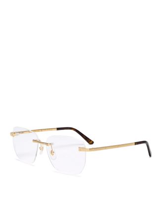 Cartier Frameless Square Clear Glasses, 57mm | Bloomingdale's
