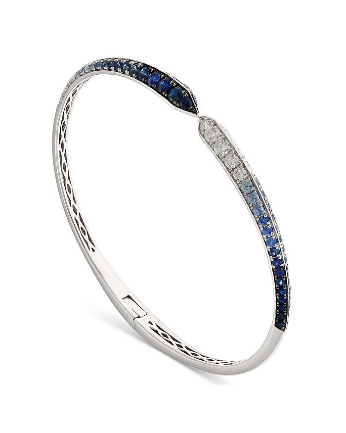 Alberto Milani 18K White Gold Via Fiori Scuri Diamond & Blue Sapphire ...