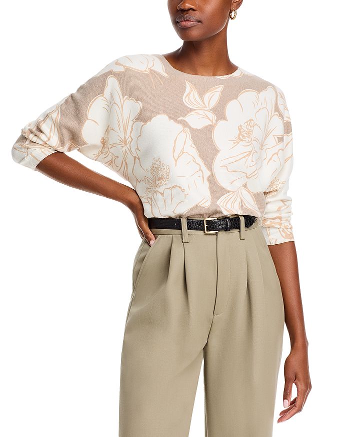 Sioni Floral Print Dolman Sleeve Sweater | Bloomingdale's