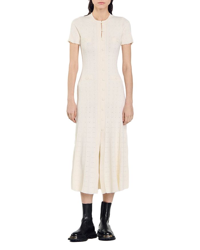 Sandro Milo Button Front Midi Dress | Bloomingdale's