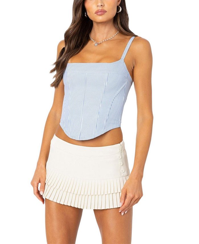 Edikted Cammie Striped Corset | Bloomingdale's