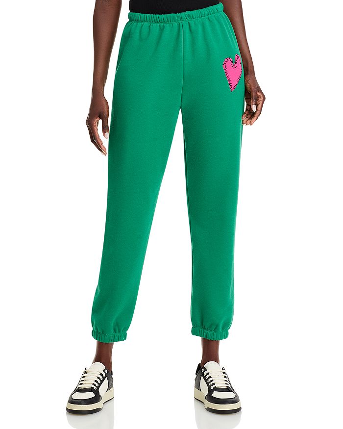 AQUA Heart Patch Sweatpants - Exclusive | Bloomingdale's