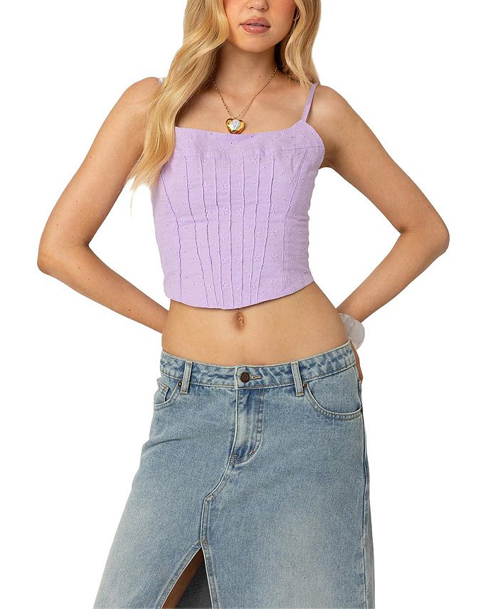 Edikted Elowen Eyelet Corset | Bloomingdale's