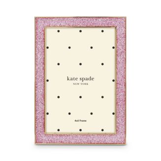 kate spade new york Sitting Pretty 4" x 6" Pink Glitter Frame ...