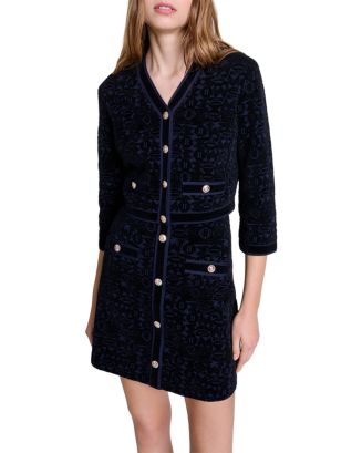 Maje Reverie Velvet Knit 2-in-1 Cardigan & Dress Set | Bloomingdale's