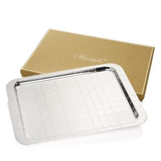 Christofle Graphik Silverplated Tray Medium, 8" x 12" | Bloomingdale's