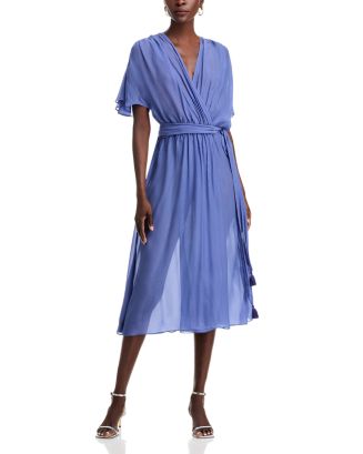 VANESSA BRUNO Edjie Belted Fit & Flare Dress | Bloomingdale's