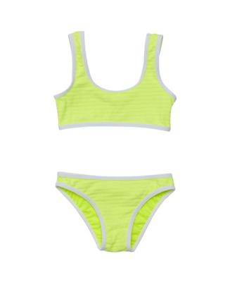 Snapper Rock Girls' Citron Zest Crop Bikini - Little Kid, Big Kid ...