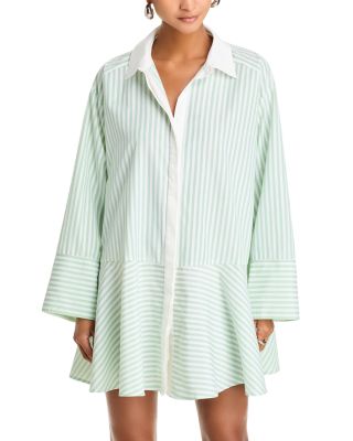 Click here for Aqua Contrast Trim Shirt Dress - Exclusive prices