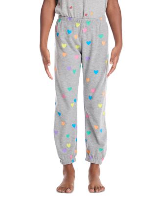 CHASER Girls' Rainbow Hearts Sweatpants - Big Kid | Bloomingdale's
