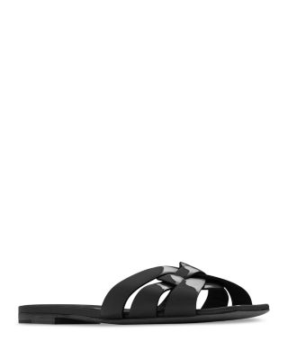Click here for Saint Laurent Womens Tribute Mules in Metallic Lea... prices