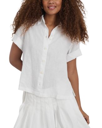 Alex Mill Izzy Button Front Linen Shirt | Bloomingdale's