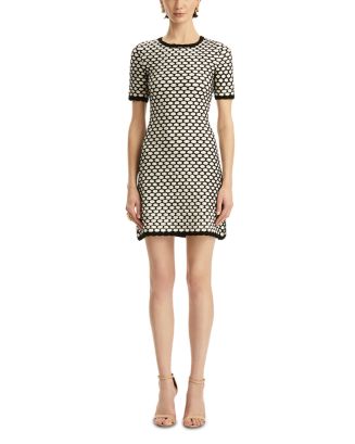 Oscar de la Renta Honey Comb Sequined Knit Dress | Bloomingdale's