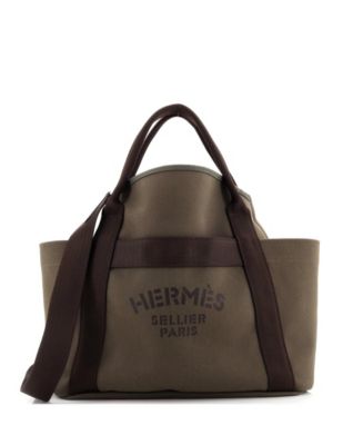 Pre-Owned HERMÈS Sac De Pansage Groom Handbag Canvas | Bloomingdale's