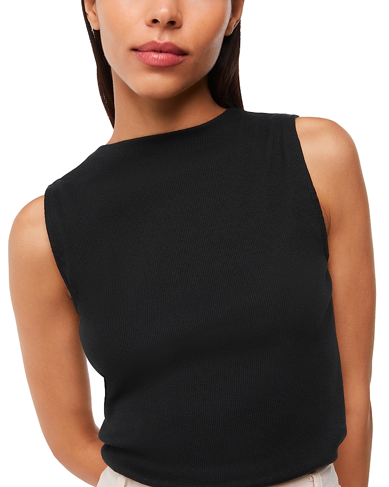 Click here for Whistles High Neck Rib Detail Tee prices