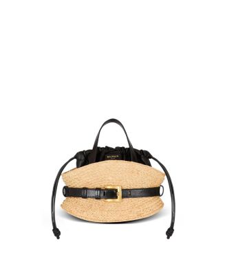 Balmain Shuffle Bag in Raffia | Bloomingdale's