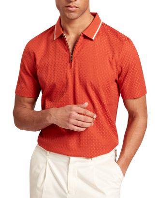 Ted Baker Cophen T Texture Zip Neck Polo Shirt | Bloomingdale's