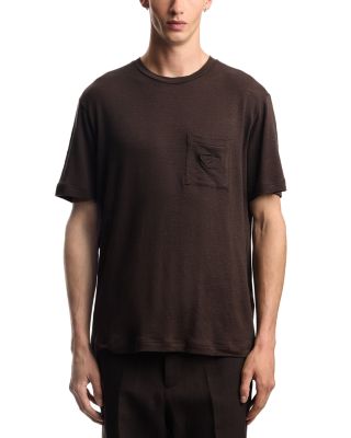 Click here for Emporio Armani Regular Fit Pocket Linen Tee prices