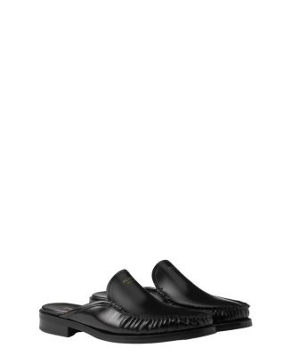 Click here for Prada Womens Brushed Leather Mules prices