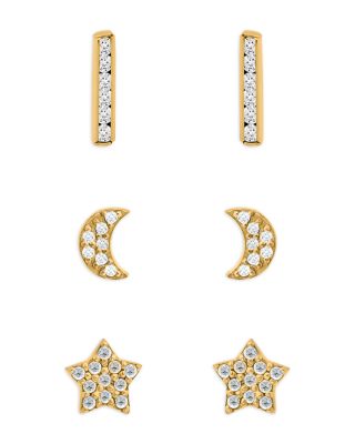 Click here for Aqua 18K Gold-Plated Sterling Silver Cubic Zirconi... prices