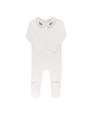 Elys & Co. Unisex Organic Cotton Embroidered Collar Collection Footie - Baby