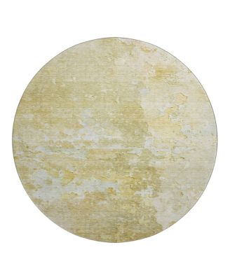 Dalyn Ravenna Washable RN3 8x8 Round Area Rug - Gold