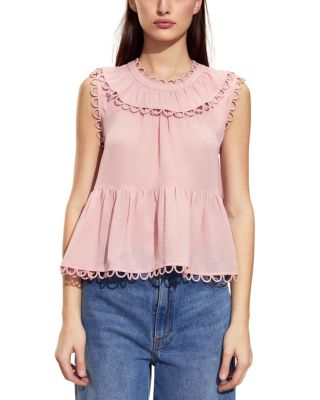 Click here for Cynthia Rowley Annabelle Womens Sleeveless Blouse prices