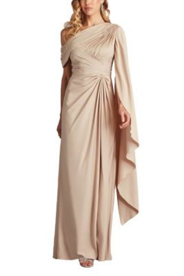 Click here for Tadashi Shoji Ember Cape Sleeve Gown prices
