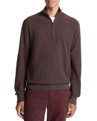 Click here for Vince Geo Jacquard Quarter Zip Sweater prices