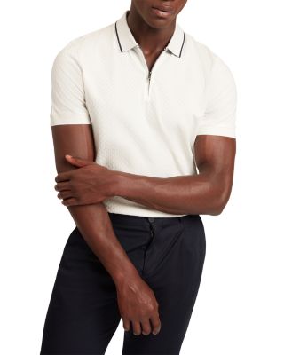 Click here for Ted Baker Cophen T Texture Zip Neck Polo Shirt prices