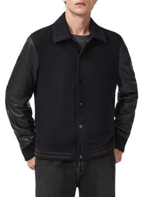 Click here for Allsaints Endleton Mixed Media Western Bomber Jack... prices