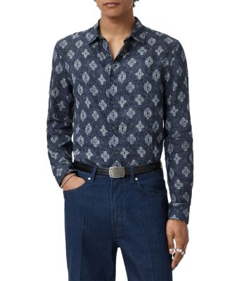 Click here for John Varvatos Ross Slim Fit Printed Button Front S... prices