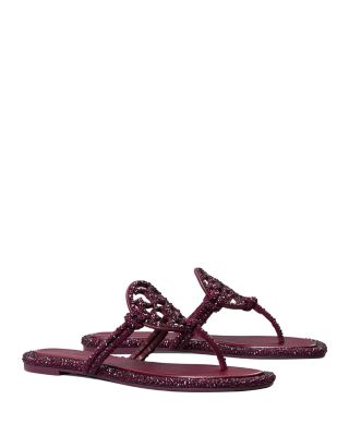 Click here for Tory Burch Womens Miller Knotted Crystal Sandal prices