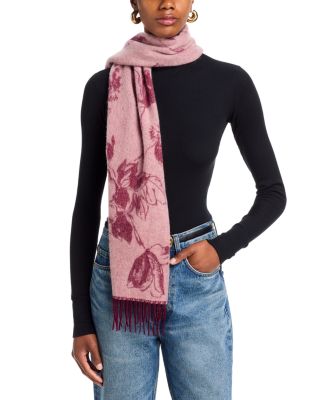 C by Bloomingdales Cashmere Woven Floral Scarf - Exclusive