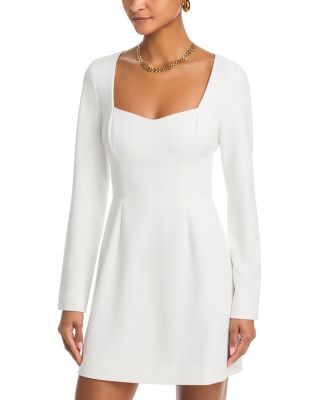 French Connection Womens Whisper Sweetheart Neck Mini Dress - Winter White