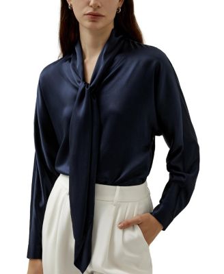 Click here for Lilysilk Batwing Silk Top with Adjustable Neck Tie prices
