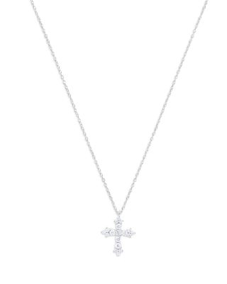 Click here for Meira T Diamond Cross Pendant Necklace in 14K Whit... prices