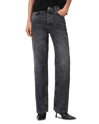 Click here for Allsaints Brooklyn High Rise Jeans in Washed Black prices