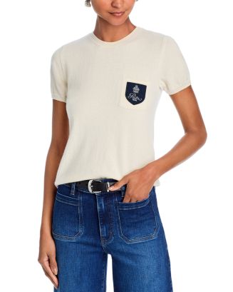 FRAME Ritz Crest Cashmere Tee | Bloomingdale's Women