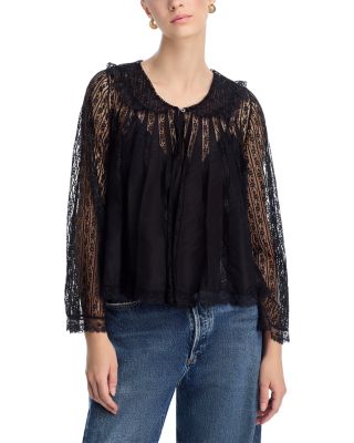 Click here for The Great. Kepsake Lace Collared Top prices