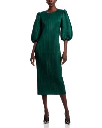 Nancy Yang Puff Sleeve Crinkled Dress | Bloomingdale's Women