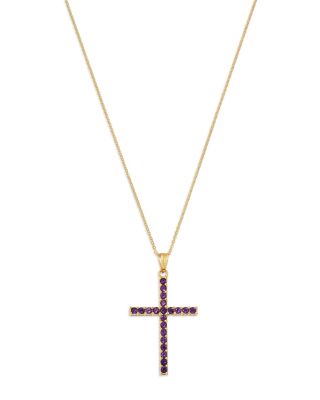 Click here for Bloomingdales Fine Collection Amethyst Cross Penda... prices
