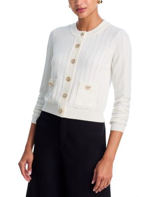 Click here for Aqua Long Sleeve Gold-Button Cardigan - Exclusive prices